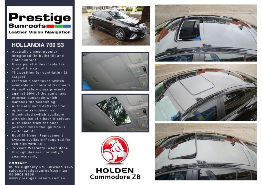 Webasto Hollandia 700 Series 3 Integrated Electric Sunroof – Complete 4×4