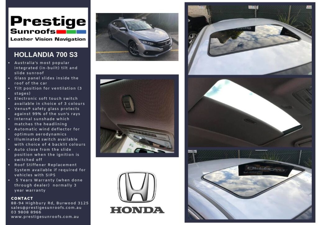 Webasto Hollandia 700 Series 3 Integrated Electric Sunroof – Complete 4×4