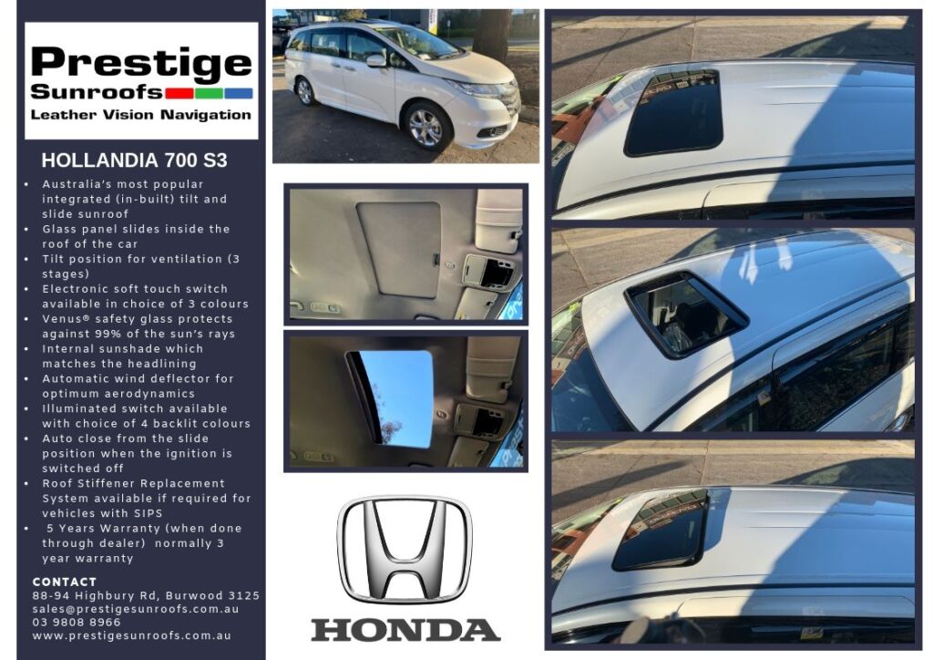 Webasto Hollandia 700 Series 3 Integrated Electric Sunroof – Complete 4×4