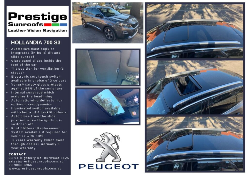 Webasto Hollandia 700 Series 3 Integrated Electric Sunroof – Complete 4×4