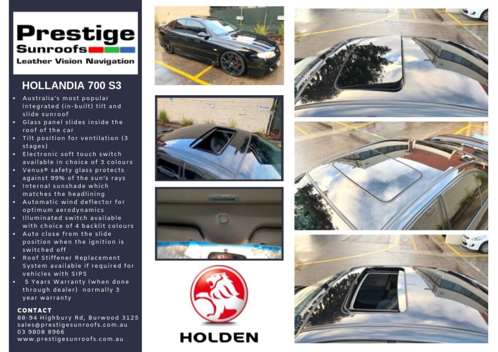 Webasto Hollandia 700 Series 3 Integrated Electric Sunroof – Complete 4×4