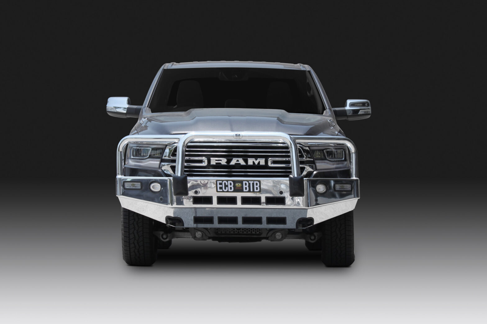 ECB Big Tube Bull Bar with Bumper Lights – Ram 1500 DT – Complete 4×4